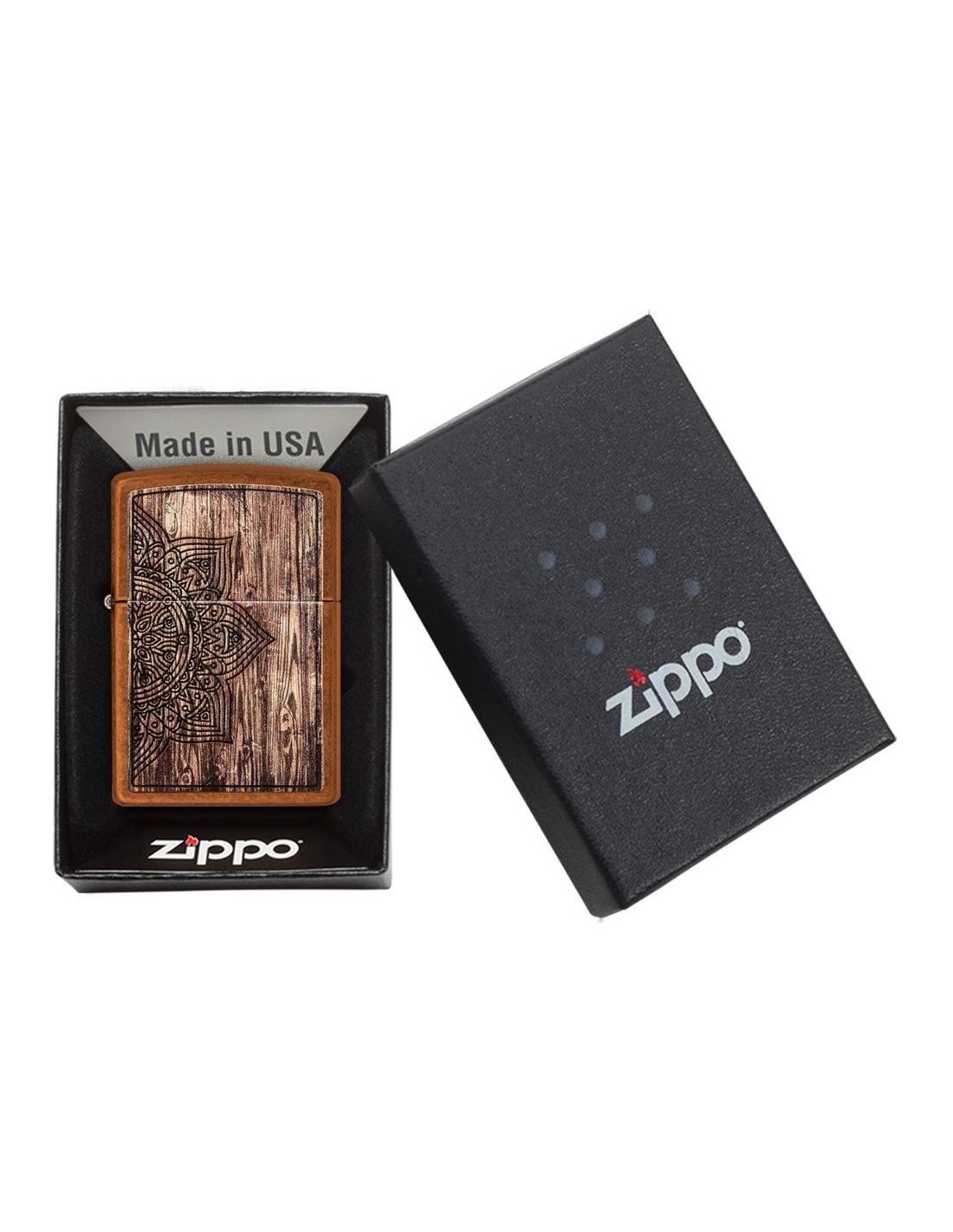 Zippo Wood Mandala